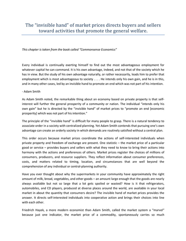 The invisible hand | PDF