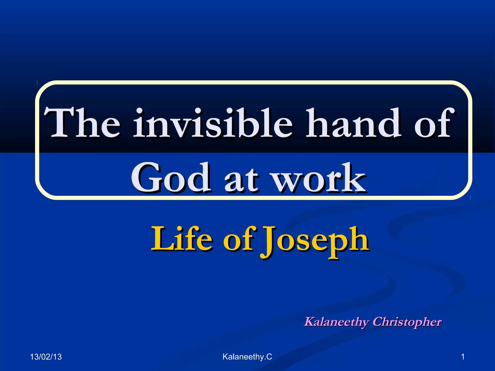 The invisible hand of god at work | PPT