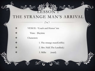 The invisible man lesson 1 | PPTX