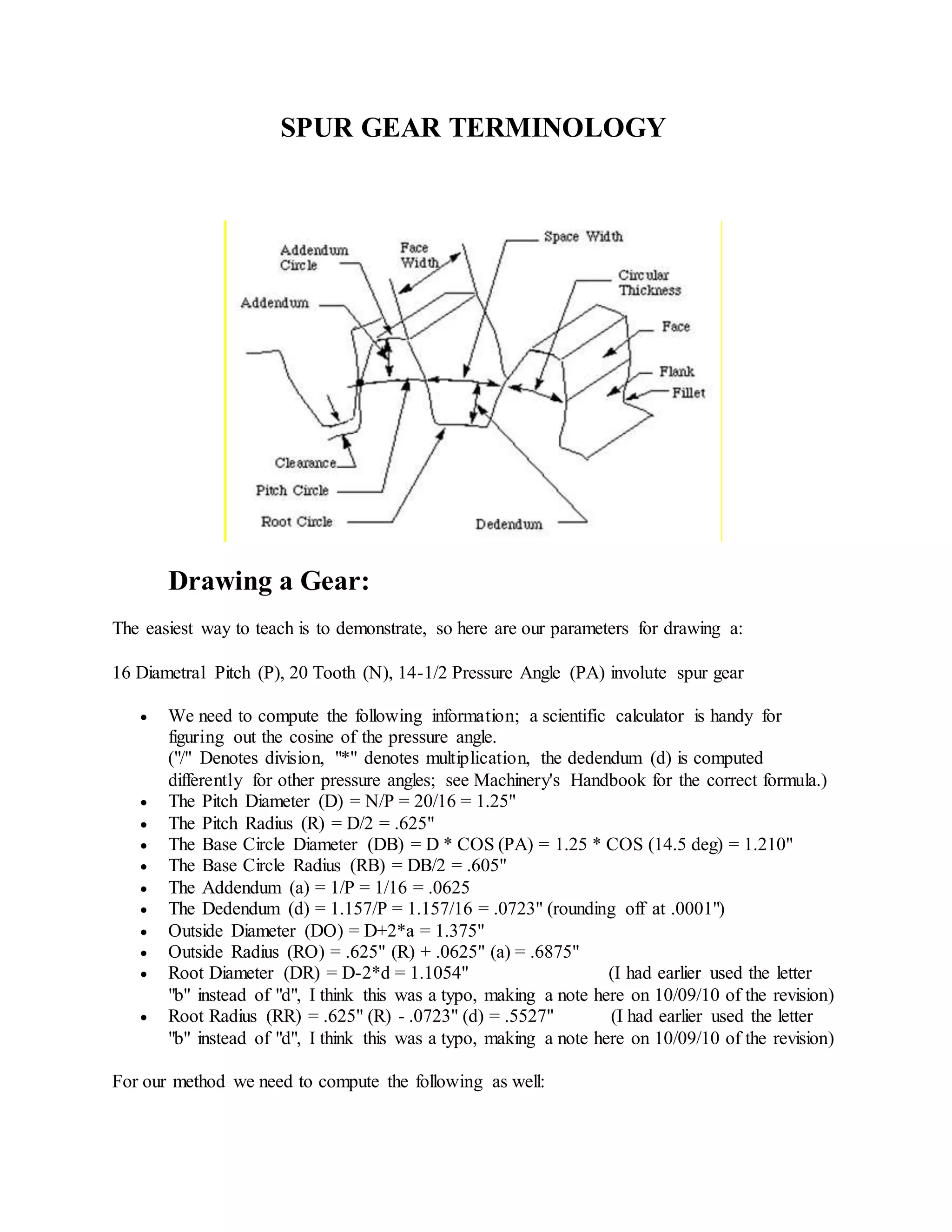 Involute curve in AutoCad | DOCX