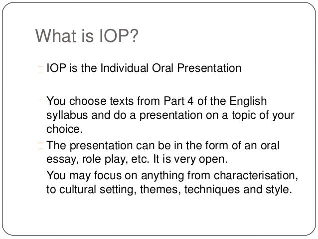 The IOP criteria