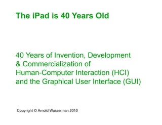 The iPad is 40 years old copy | PDF | Computing | Technology & Computing