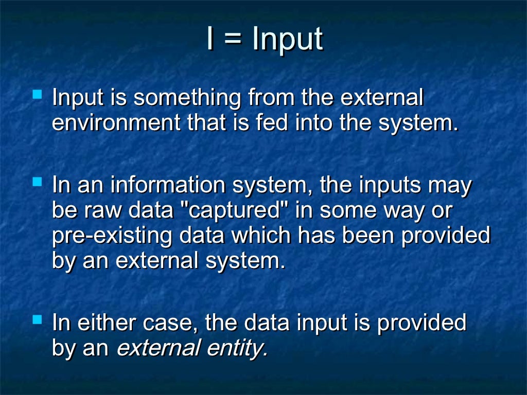 The Ipo Model Of Evaluation Input Process Output