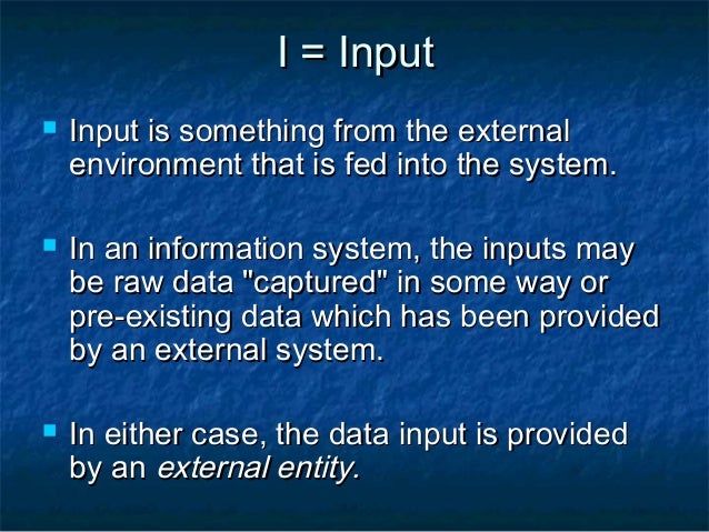 The IPO Model of Evaluation (Input-Process-Output) The IPO Model of Evaluation (Input-Process-Output)