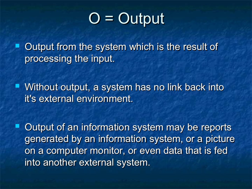 The Ipo Model Of Evaluation Input Process Output