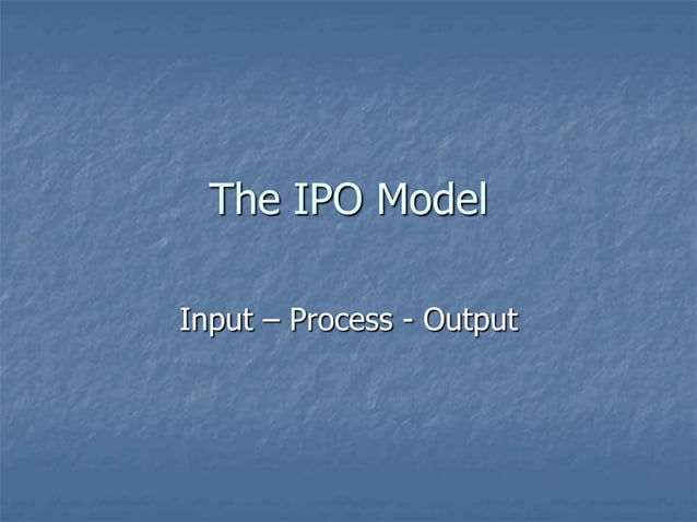 The ipo model | PPTX