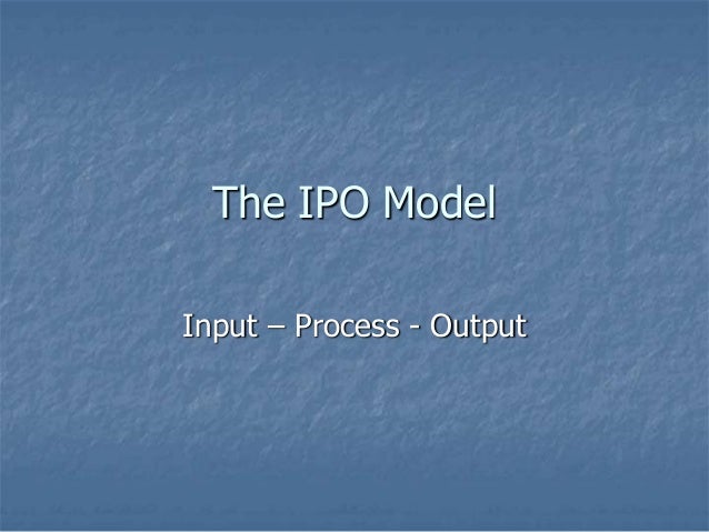 The ipo model