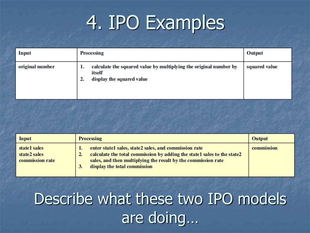 The ipo model