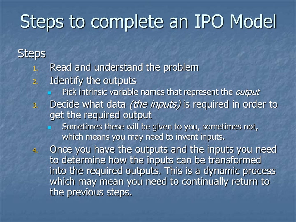 The ipo model
