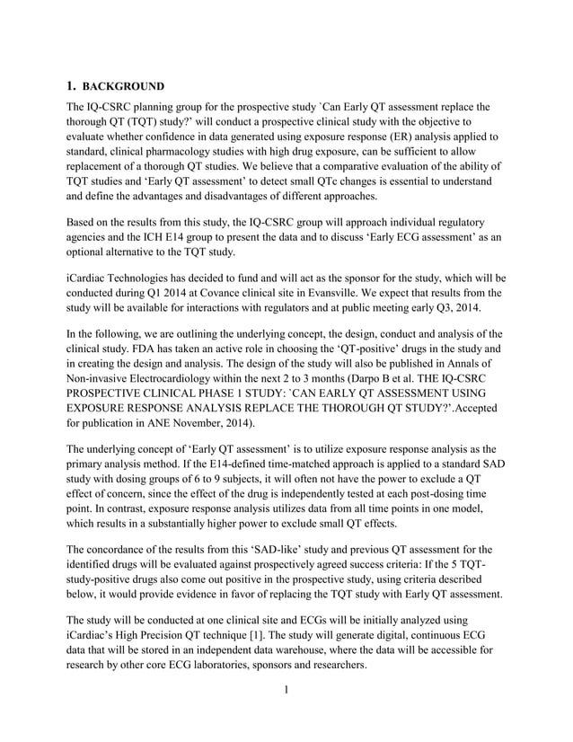 The IQ-CSRC prospective study-draft protocol | PDF