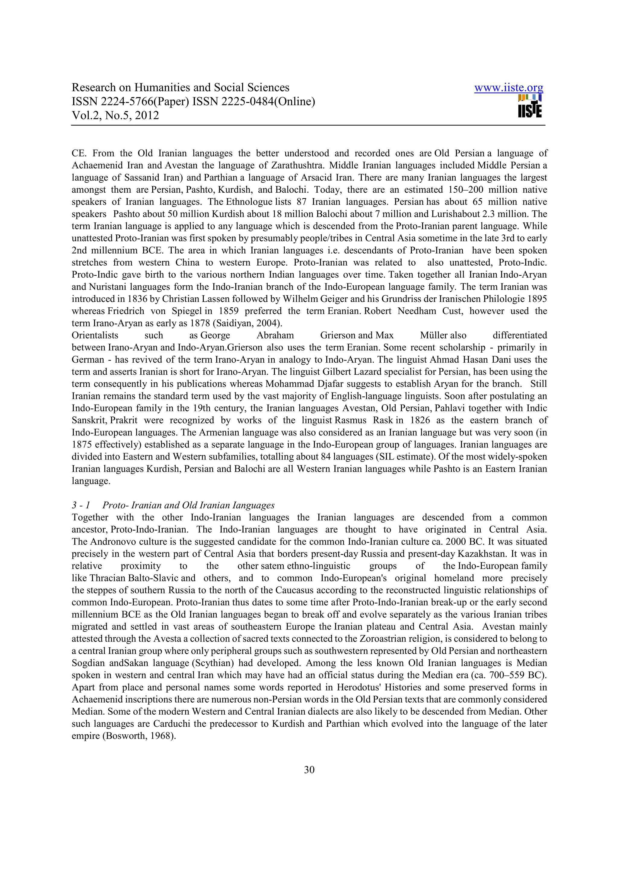 The iranian and azari languages | PDF