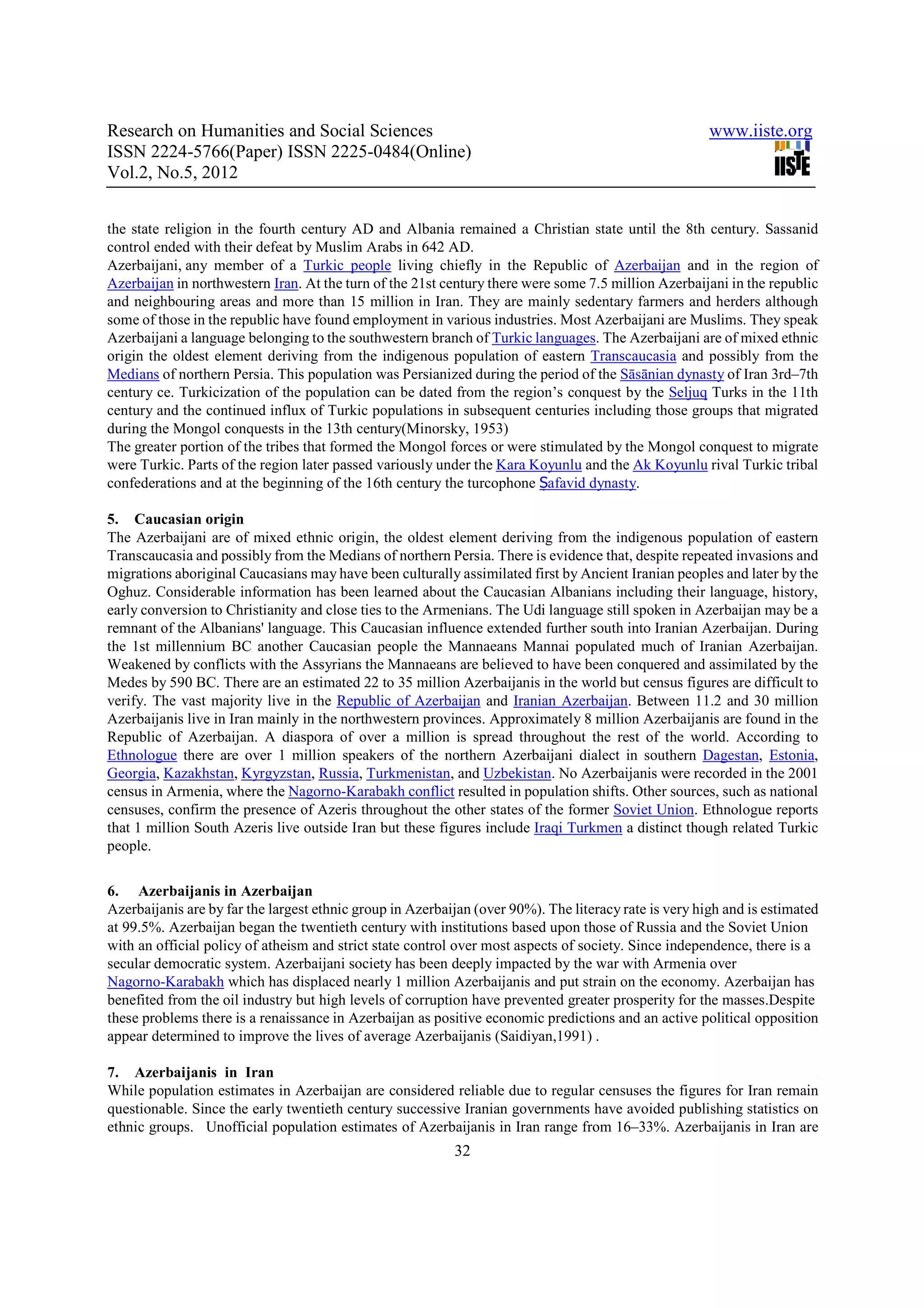 The iranian and azari languages | PDF