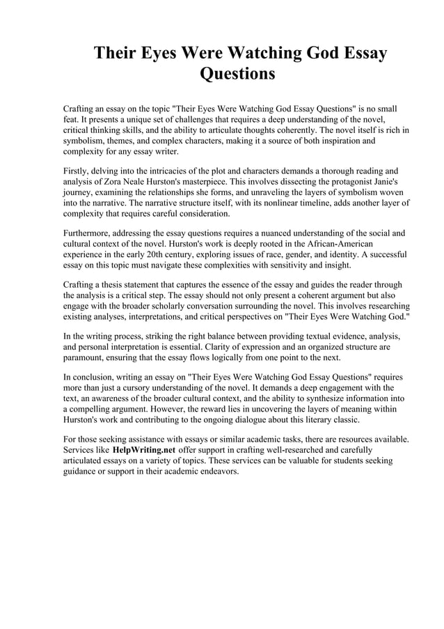 Their Eyes Were Watching God Essay Questions.pdf