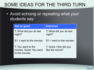 The irf interaction pattern in classroom observation | PPTX