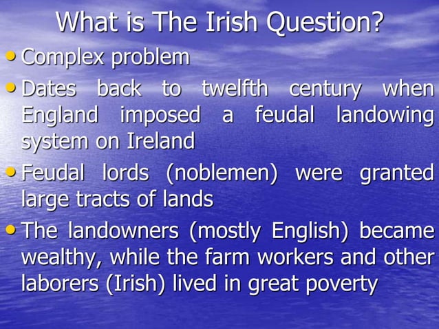 The irish question | PPT