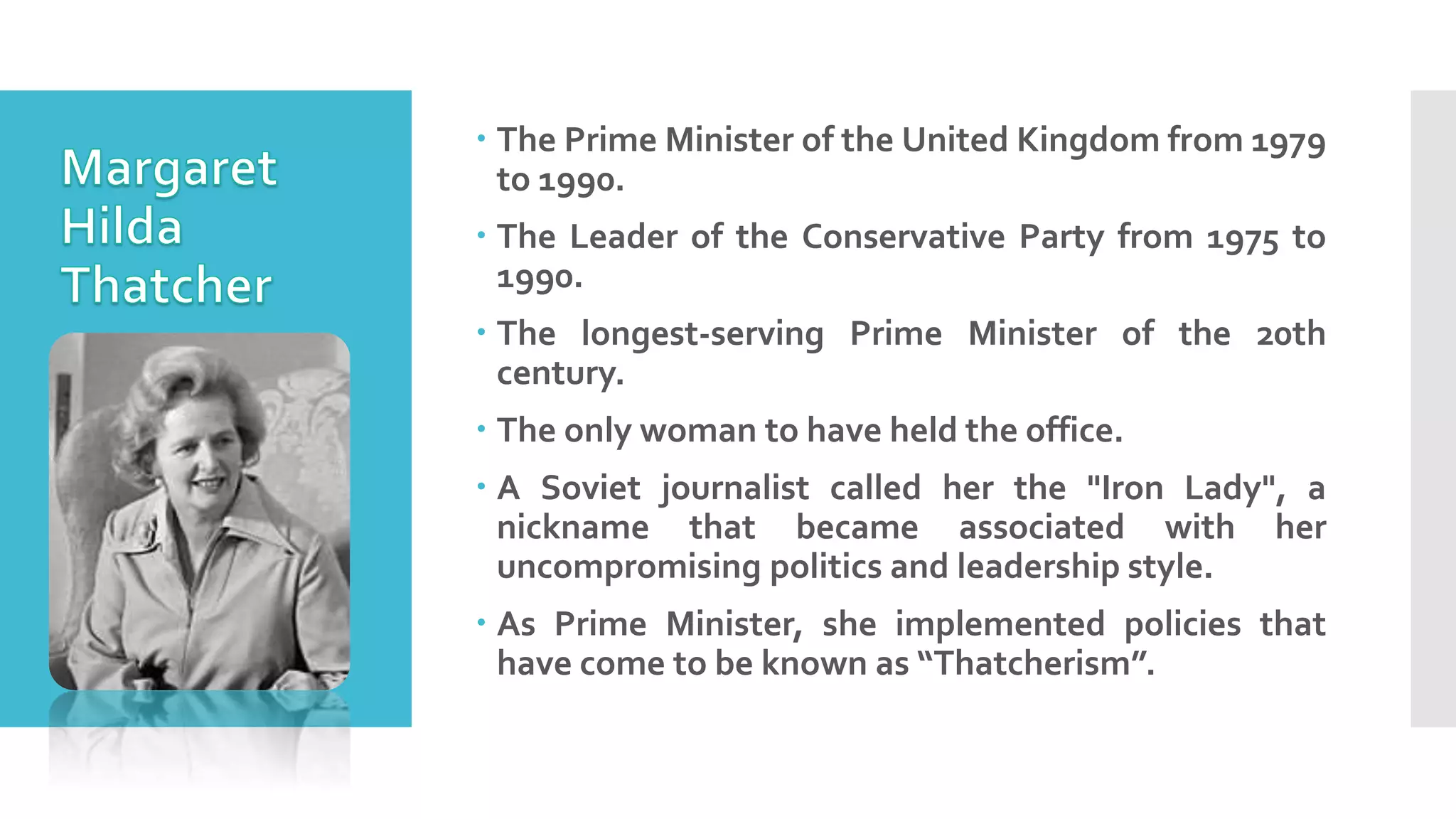 The iron lady margaret thatcher | PPT