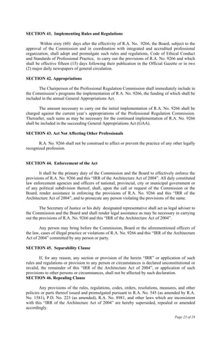 The irr of ra 9266 | PDF