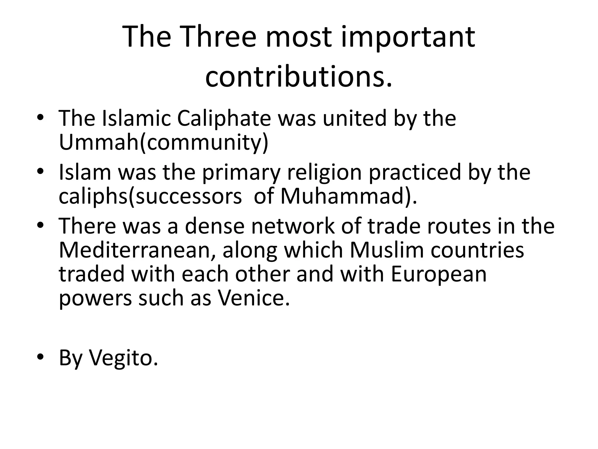 The islamic caliphate | PPTX