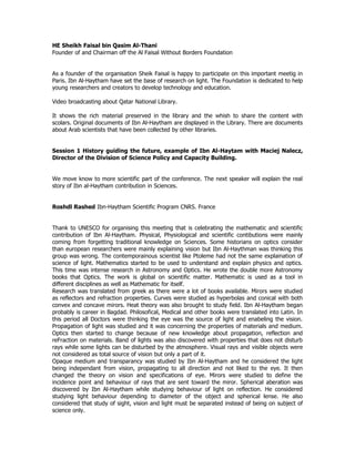 The islamic golden age of science ibnal-haytham | PDF