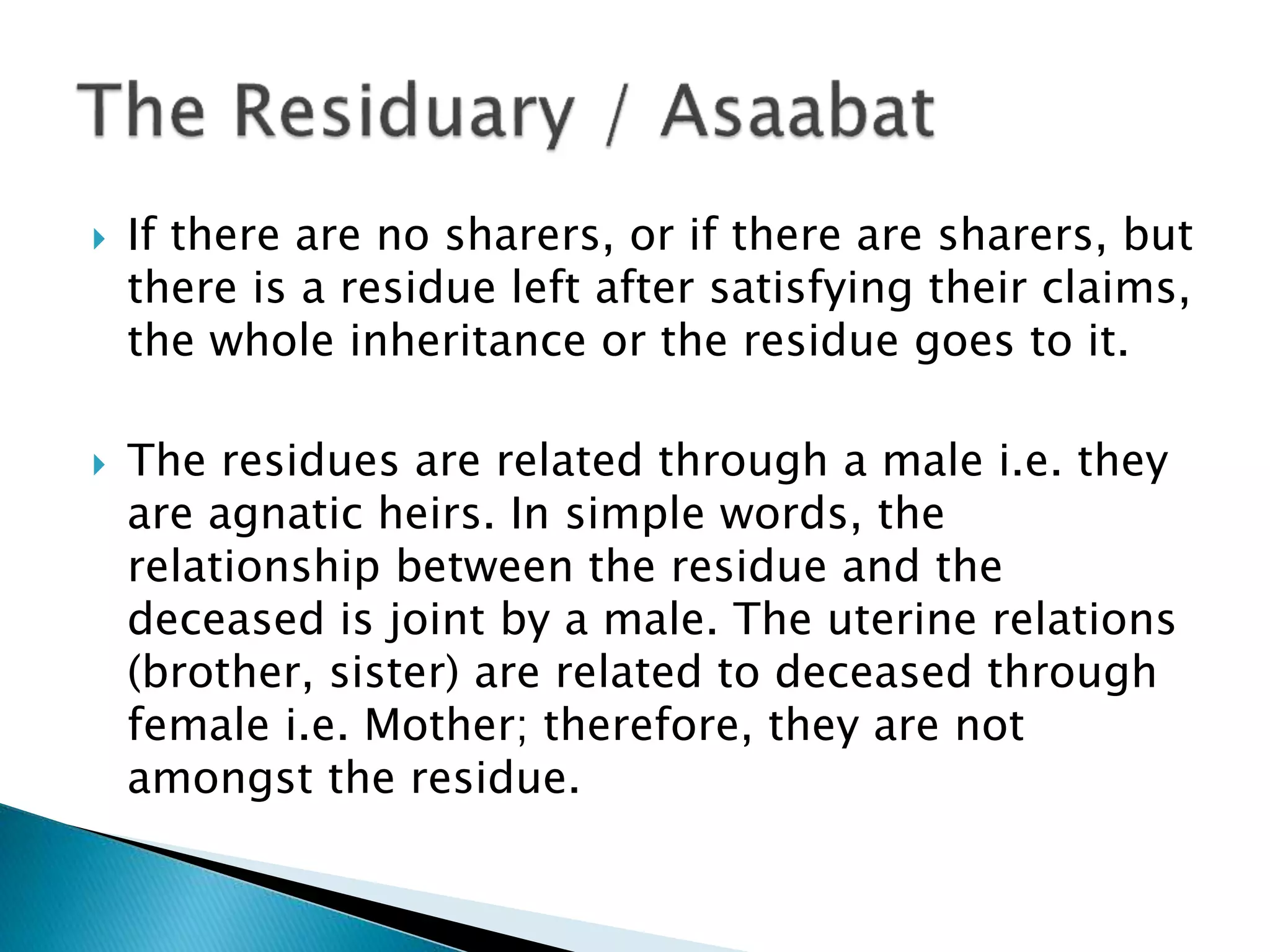 The basics of Islamic law of inheritance | PPTX