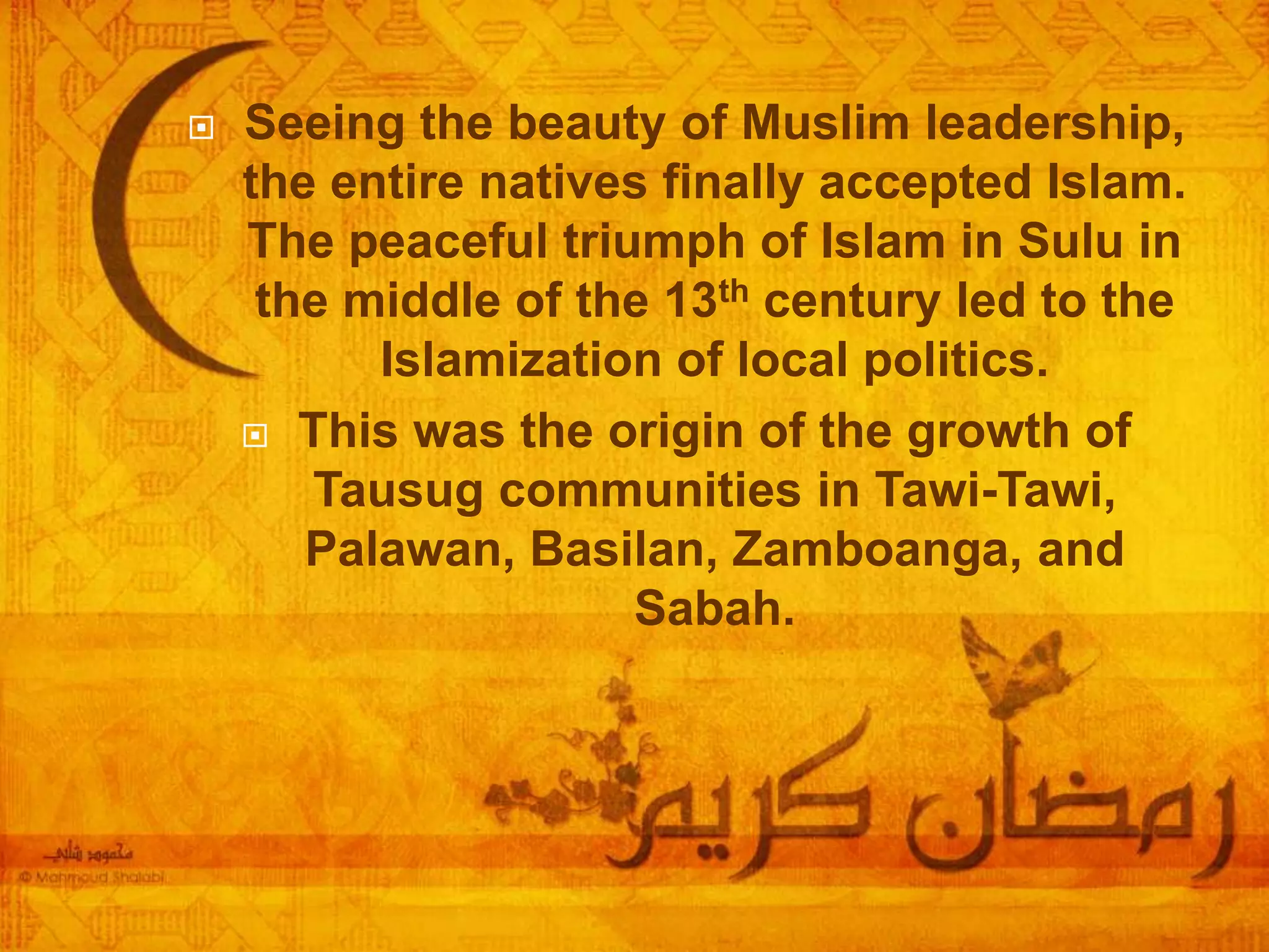 The islamization of mindanao and sulu | PPTX