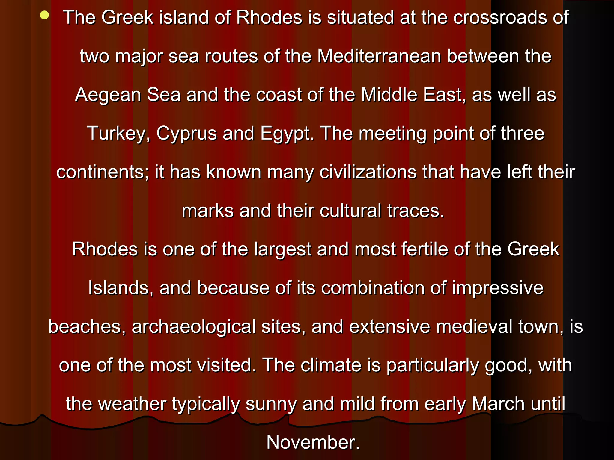 The island of rhodes | PPT