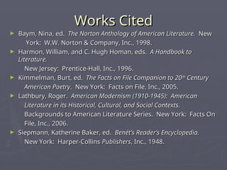 _ the ISM American Literature Modernism PowerPoint.ppt
