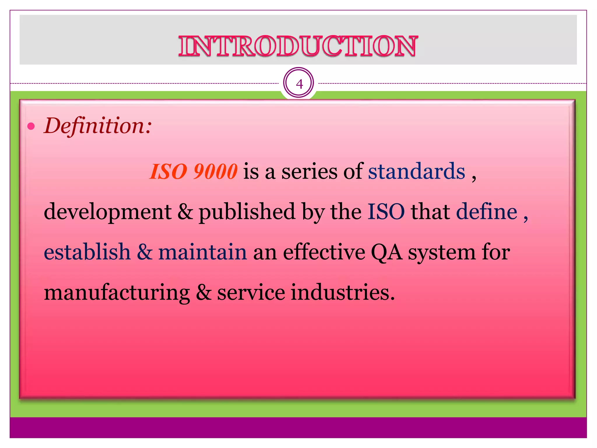 The iso 9000 series ppt | PPTX