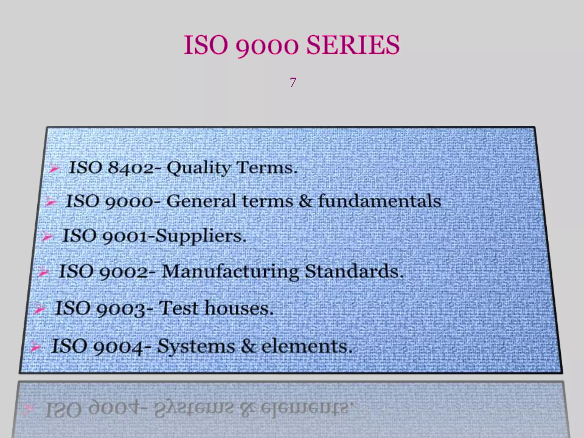 The iso 9000 series ppt | PPTX