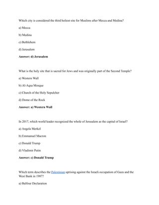 The Israeli-Palestinian conflict -50 MCQ PDF.pdf