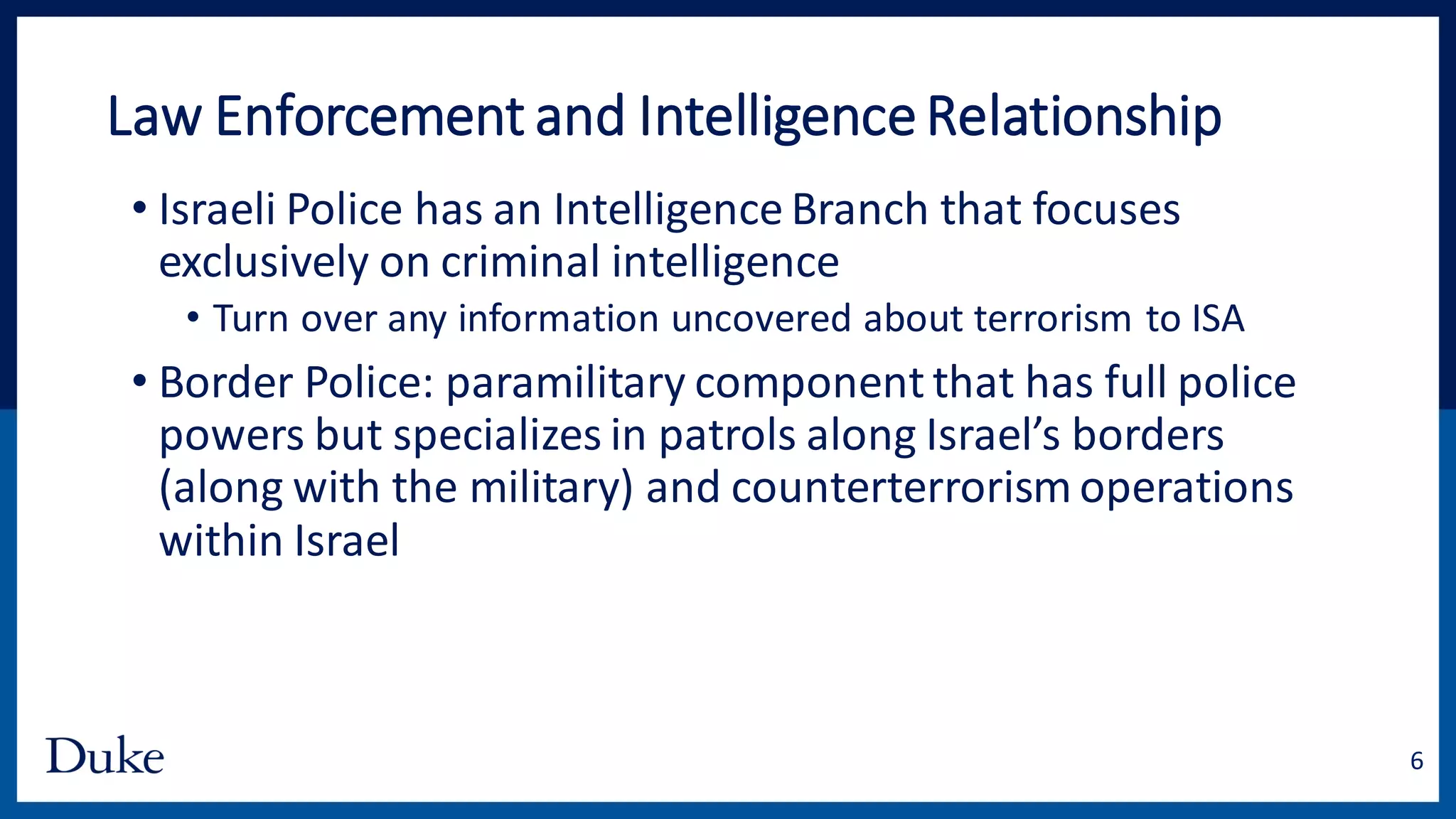 The Israeli Intelligence Community Presentation | PDF | Terrorism ...