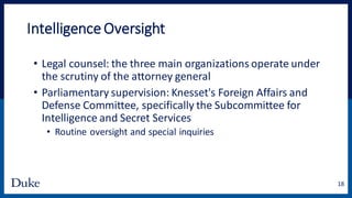 The Israeli Intelligence Community Presentation | PDF