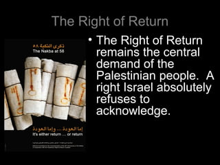 The israel palestine conflict overview | PPT