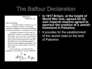 The israel palestine conflict overview | PPT