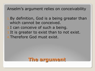 Theistic proofs for god | PPT | Christianity | Religion & Spirituality
