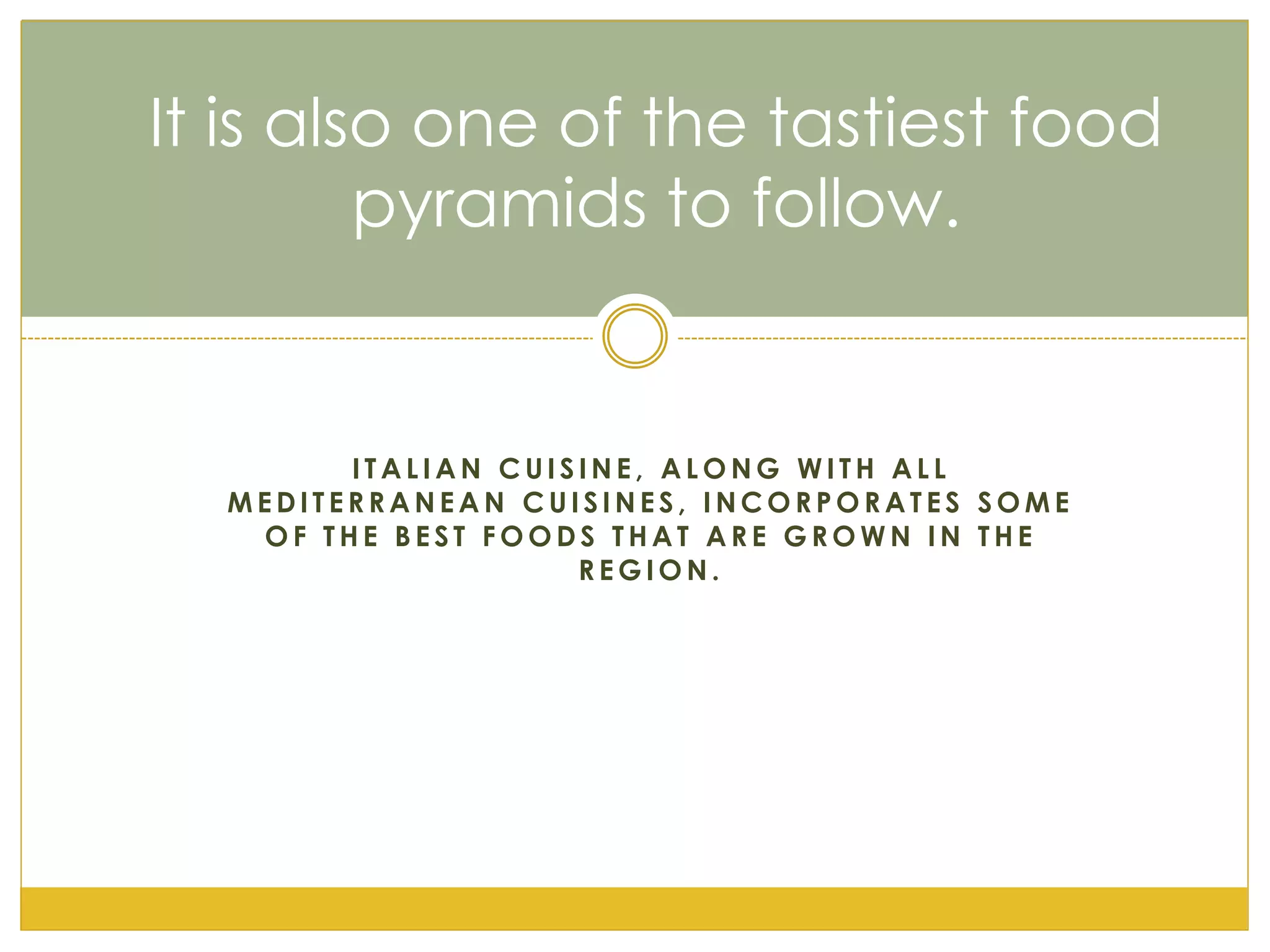 The italian food guidelines | PPTX