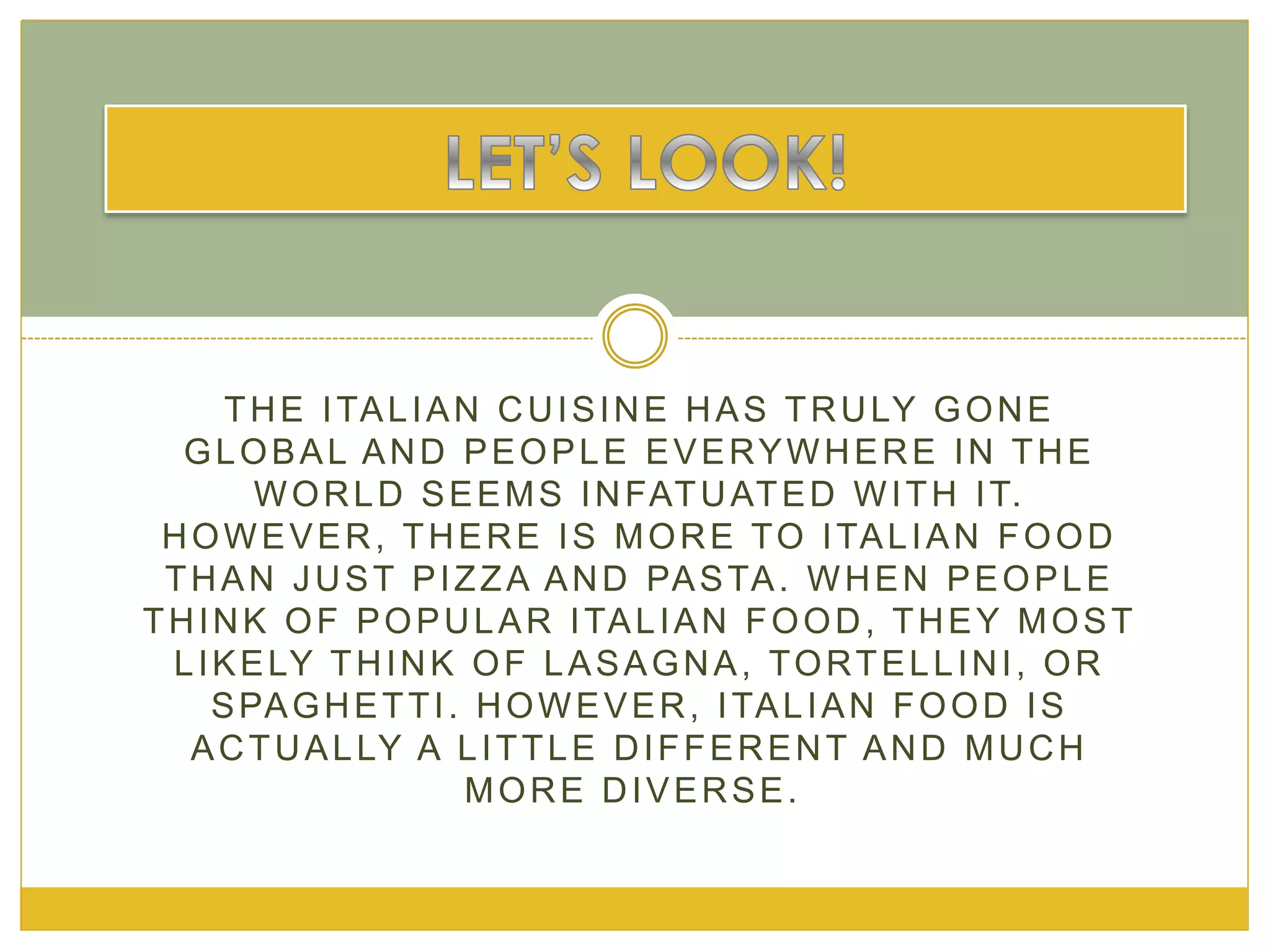 The italian food guidelines | PPTX