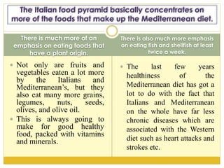 The italian food guidelines | PPTX