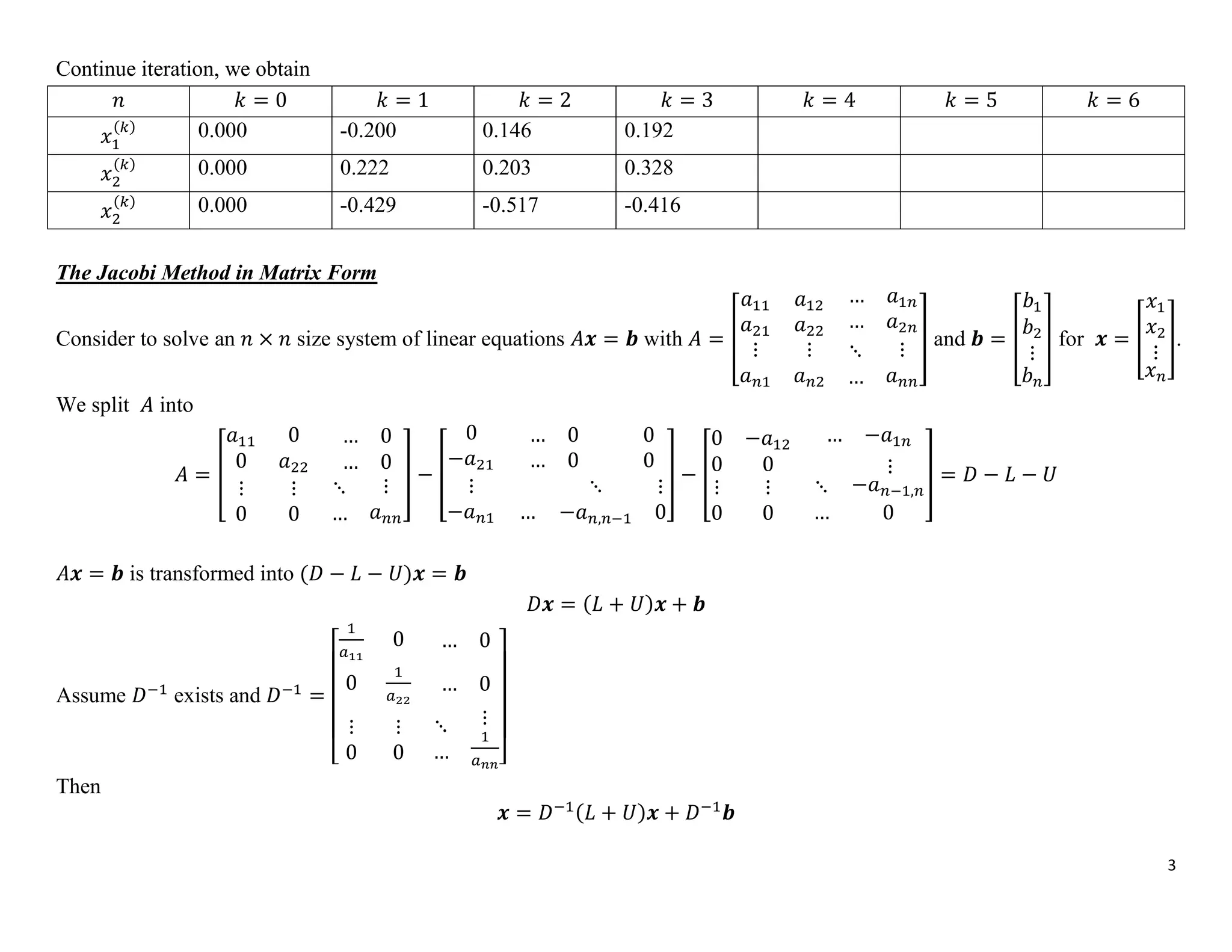 The Jacobi And Gauss Seidel Iterative Methods Pdf
