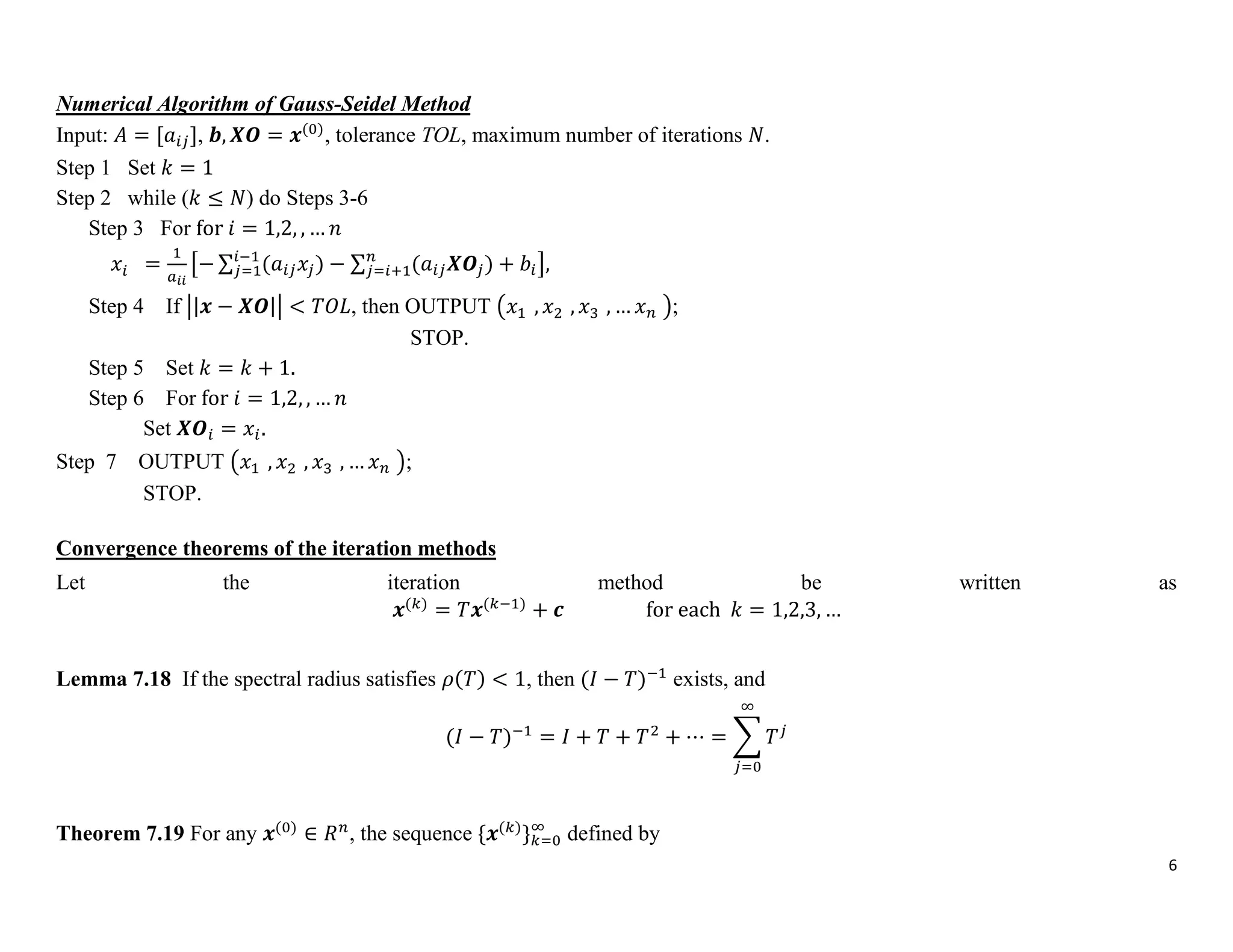 The Jacobi And Gauss Seidel Iterative Methods Pdf