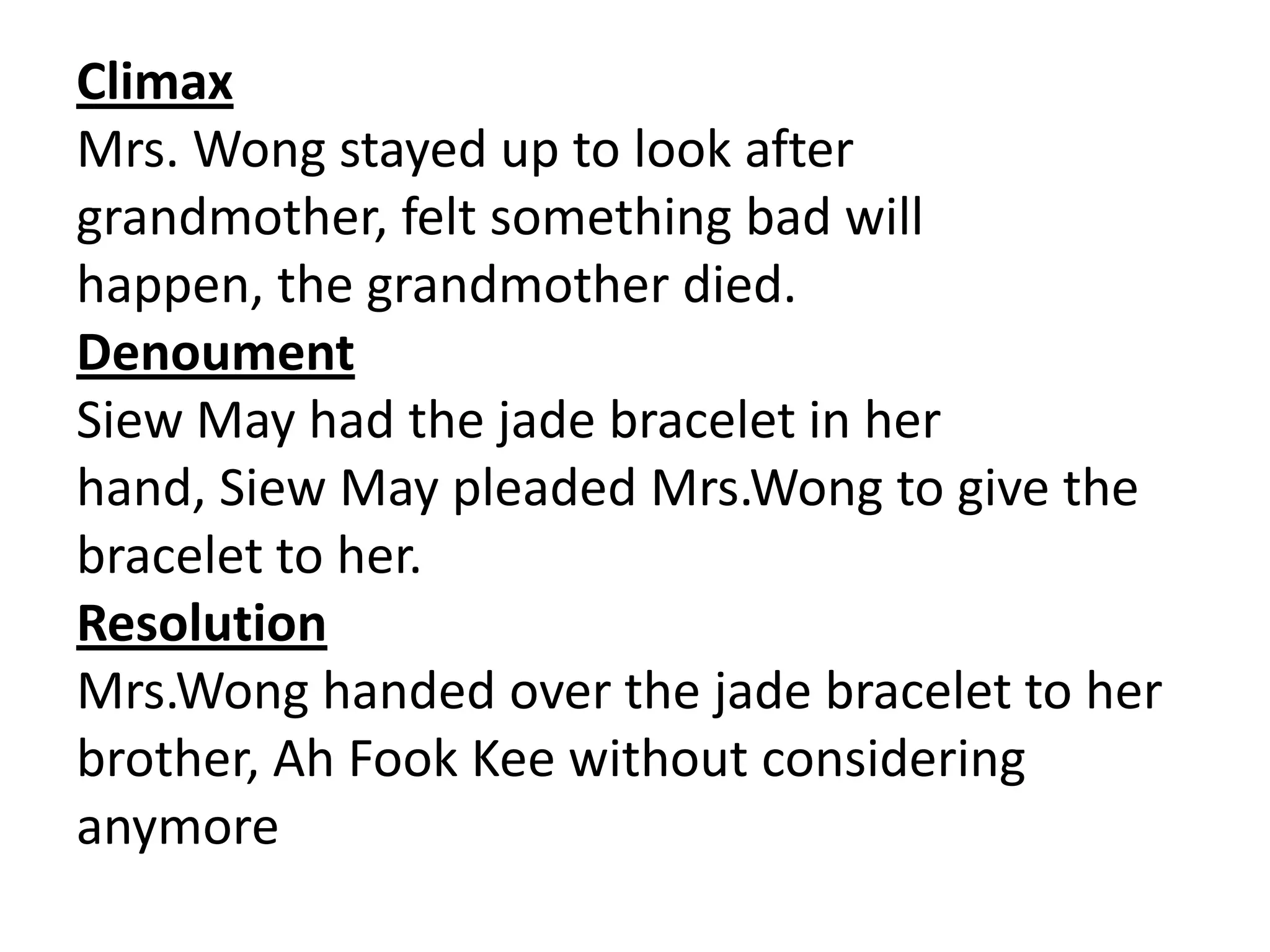 The jade bracelet | PPTX | Books and Literature