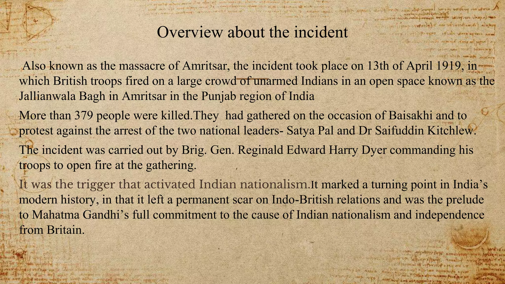 The jallianwala bagh massacre presentation | PPTX