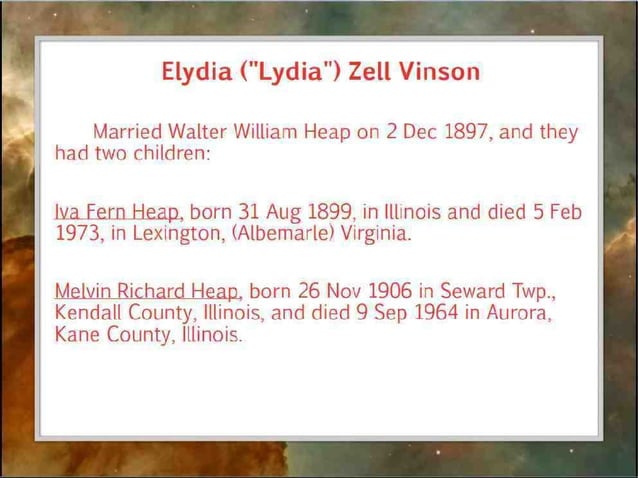 The James C. Vinson Family! | ODP