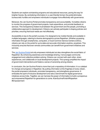 The Jan Suchna Portal is revolutionizing access to information in ...