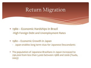 The japanese brazilian migration of the 20th century | PPTX