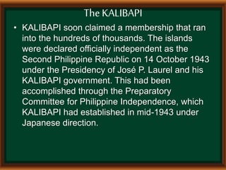 The japanese occupation of the philippines | PPTX