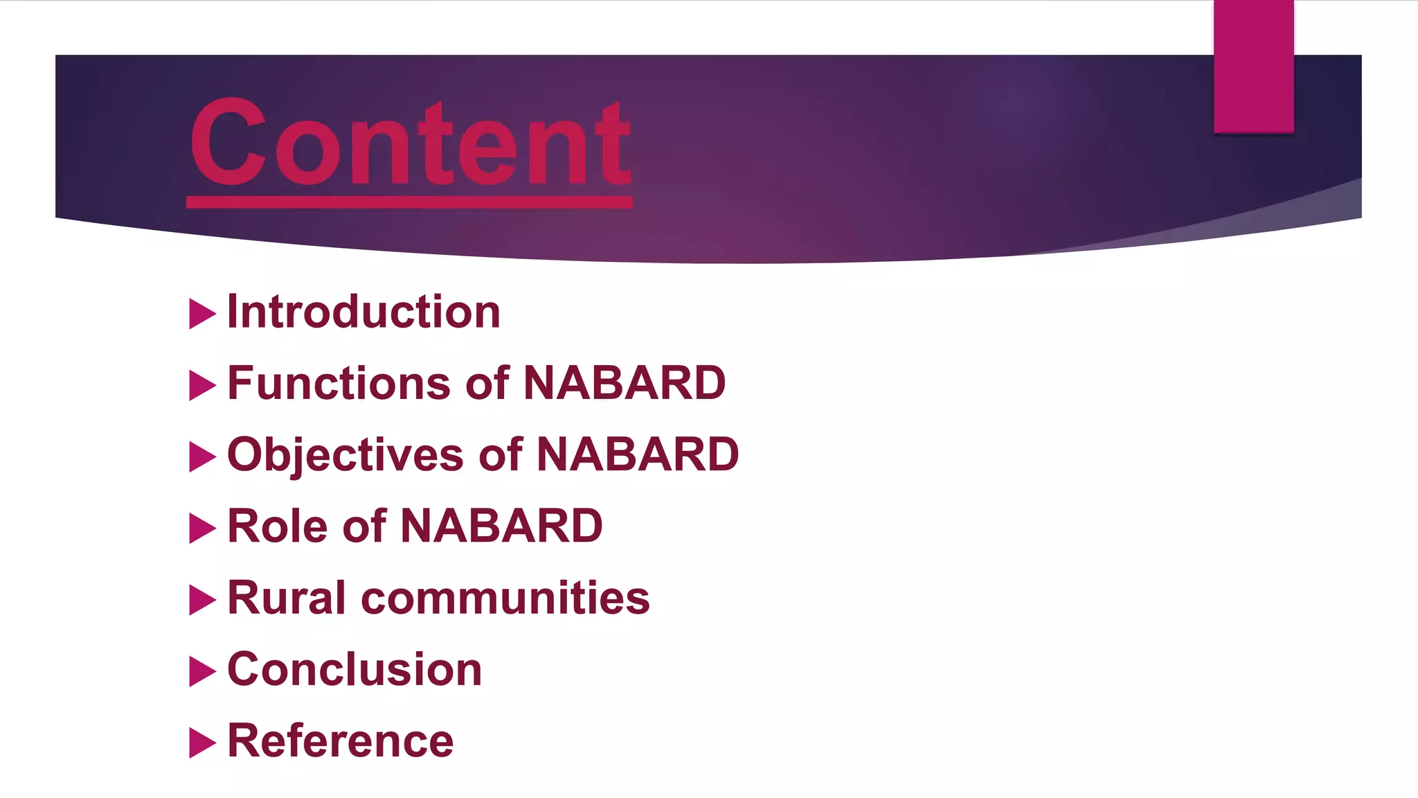 National Bank for Agriculture and Rural Development - Role, Functions ...