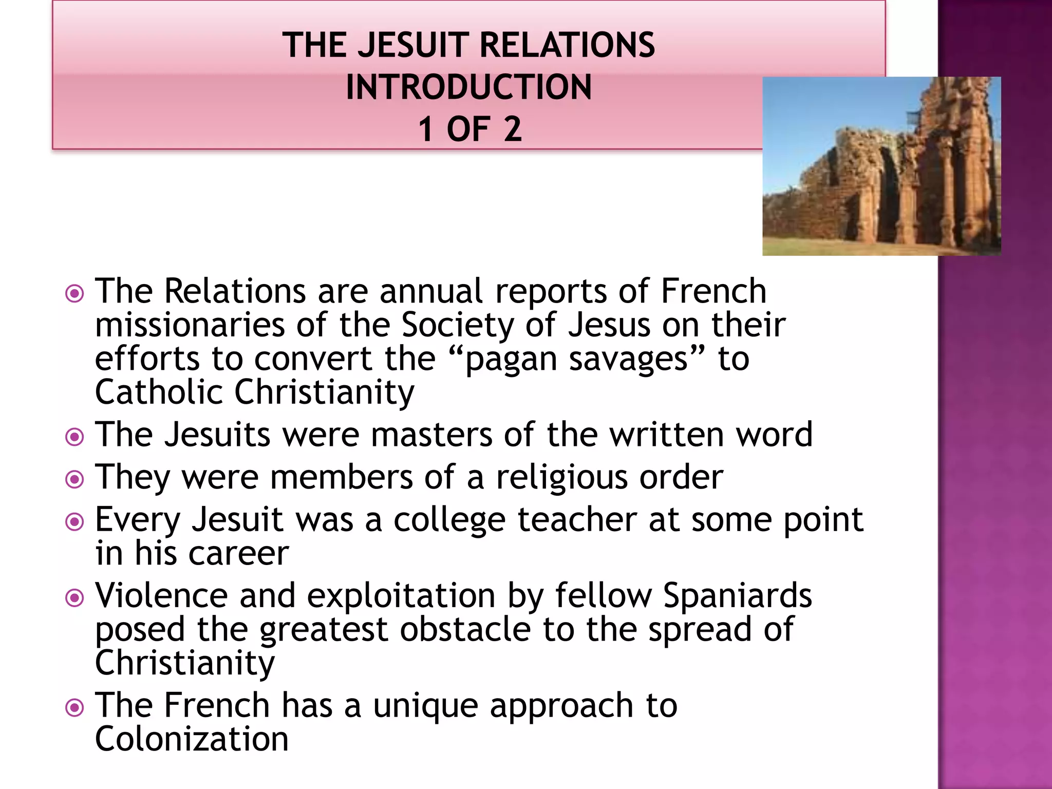 The jesuit relations | PPT