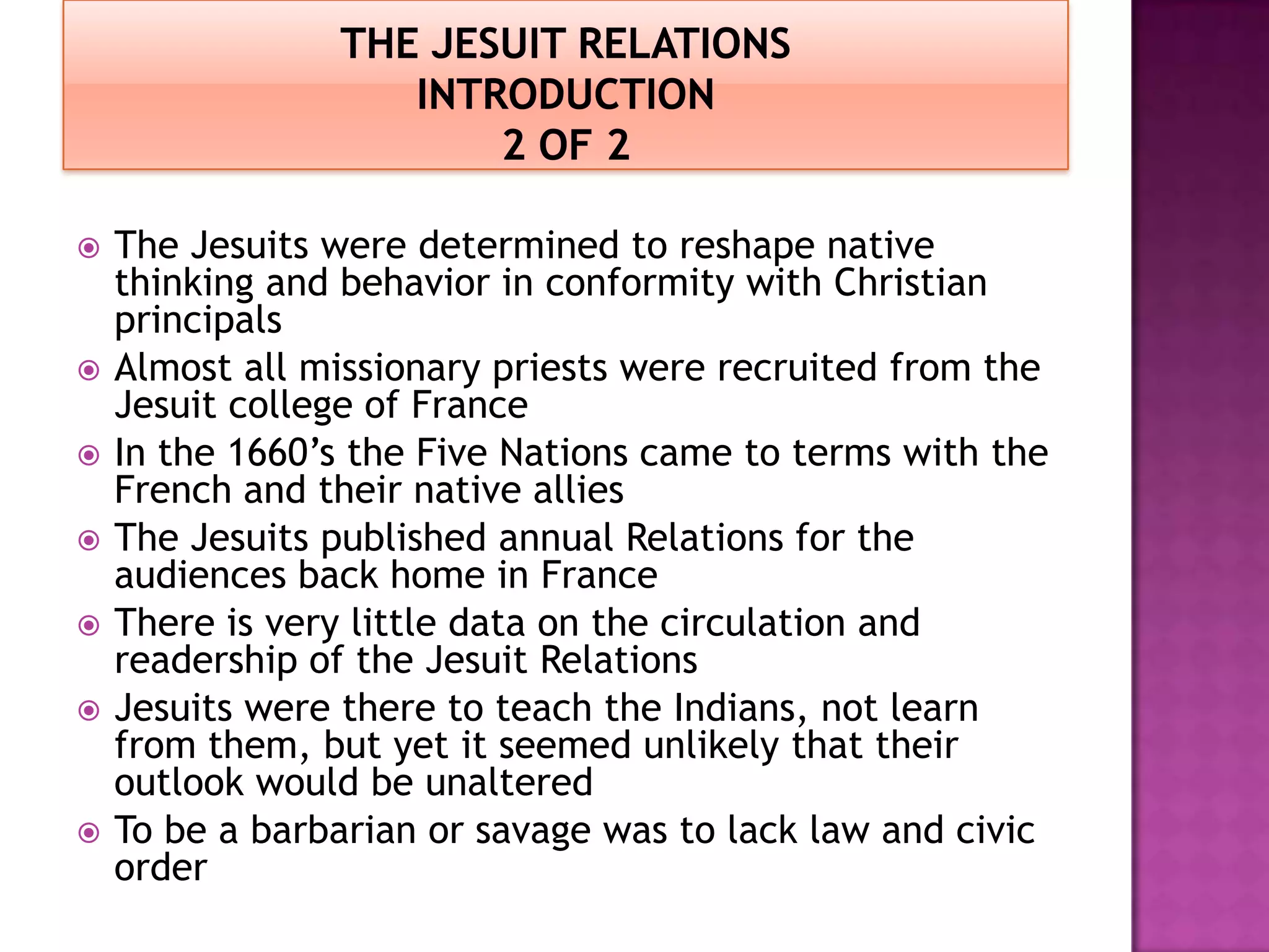 The jesuit relations | PPT