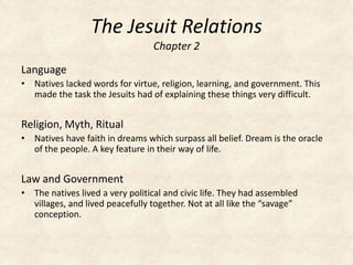 The jesuit relations | PPTX | Christianity | Religion & Spirituality